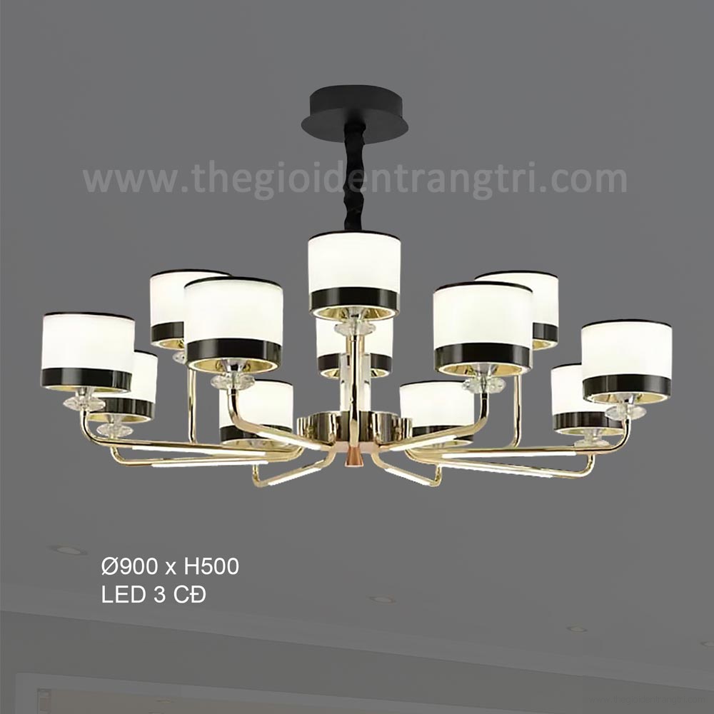 Đèn chùm led kiểu mới - Mẫu đèn trang trí phòng khách hiện đại